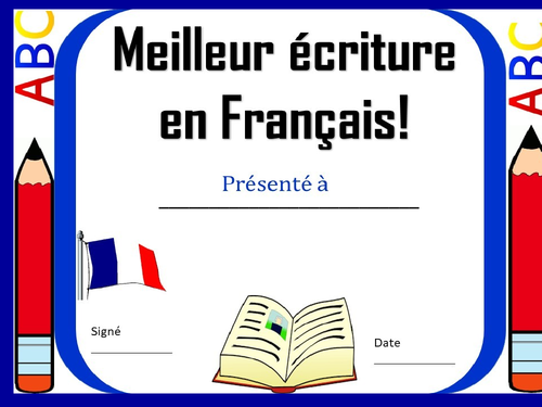 French Reward Certificates | Teaching Resources