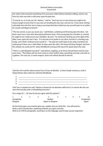 A Case of Identity - Sherlock Holmes. Series of 5 Lessons and separate ...