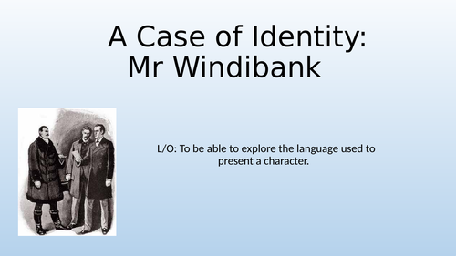 A Case of Identity - Sherlock Holmes. Series of 5 Lessons and separate ...