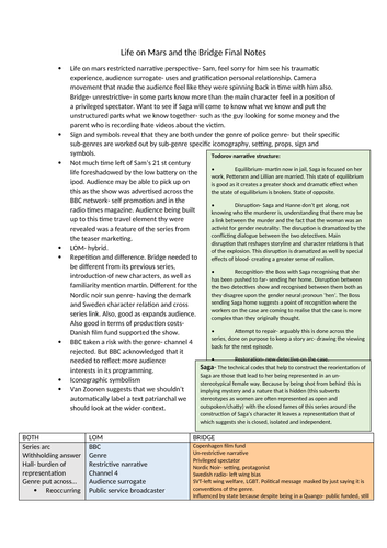 A-Level Media Life on Mars Revision | Teaching Resources