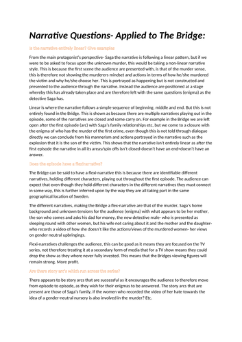 A-Level Media The Bridge case study revision | Teaching Resources