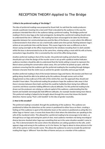 A-Level Media The Bridge case study revision | Teaching Resources