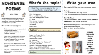 Nonsense Poems | Teaching Resources