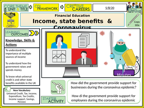 Multiple Incomes and State Benefit System Careers Lesson | Teaching ...