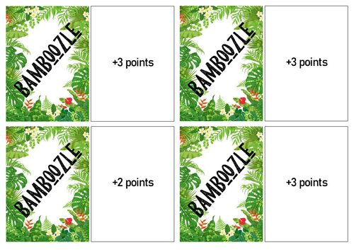 Bamboozle Points Cards for Quizzes and Plenaries | Teaching Resources