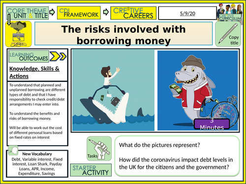 Borrowing Money and Debt Careers Lesson | Teaching Resources