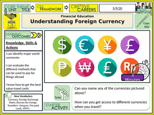 Foreign Currency Finance + Careers Lesson | Teaching Resources