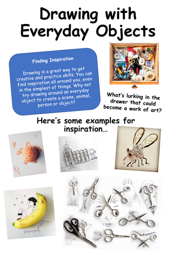 Low-Resource Weekly Art Challenges (Distance Learning) | Teaching Resources