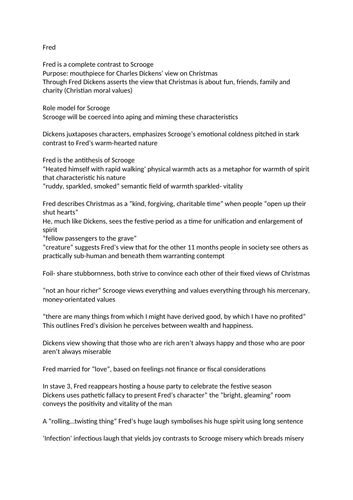 Christmas Carol Notes | Teaching Resources