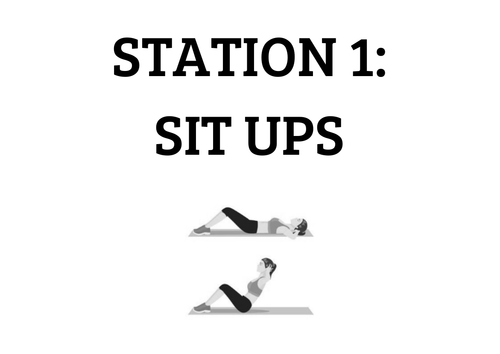 PE Fitness | Circuit Training Cards and Worksheet | Teaching Resources