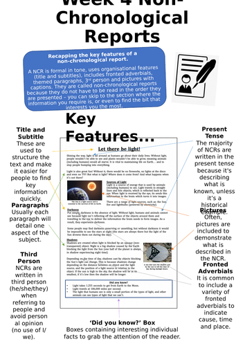Non-Chronological Report - Work Booklets (Distance Learning) | Teaching ...