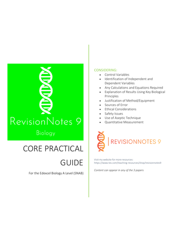 A Level Biology Core Practical Guide | Teaching Resources