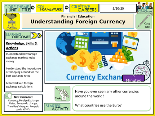 Foreign Exchange Rates + Currency Finance Lesson | Teaching Resources