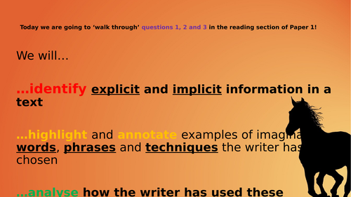 Edexcel GCSE English Language Paper 1 Q3 | Teaching Resources