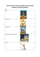 French movie list for KS3 year 8-9 | Teaching Resources