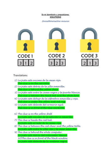 Spanish escape room KS3 | Teaching Resources
