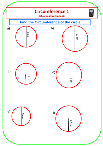 Circle: circumference, area, sector and arc length bundle | Teaching ...