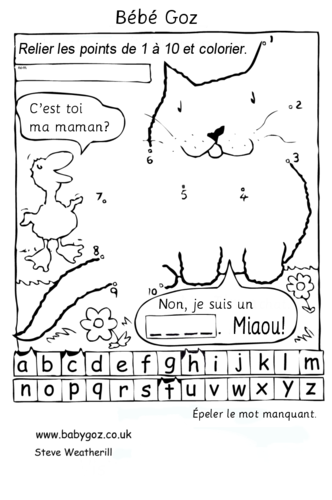 Baby Goz, my 1st lift-the-flap book activity colouring sheets - English ...