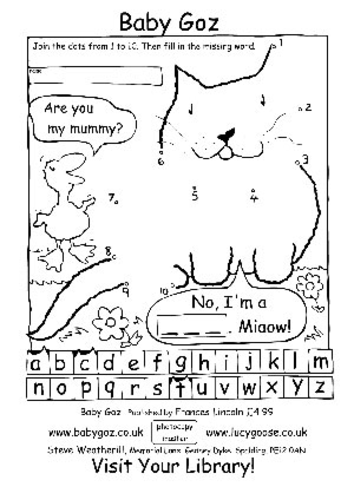 Baby Goz, my 1st lift-the-flap book activity colouring sheets - English ...