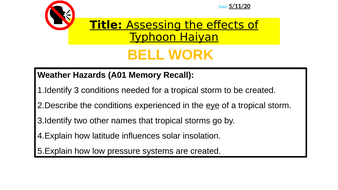 Typhoon Haiyan Case Study Lesson | Teaching Resources