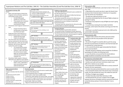 The Development and Intensifying of the Cold War and the Cold War ...