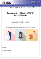 Human lifespan development - BTEC Health and Social care. Work booklet ...