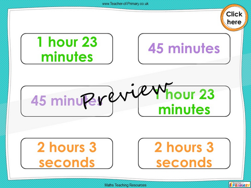 Comparing and Ordering Time - Year 2 | Teaching Resources