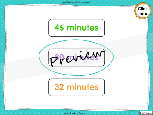 Comparing and Ordering Time - Year 2 | Teaching Resources