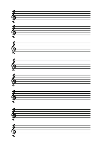 A4 stave. | Teaching Resources
