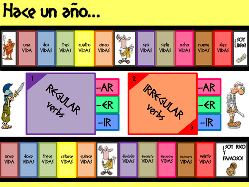 Game to practise the preterite tense - preterito - in Spanish ...