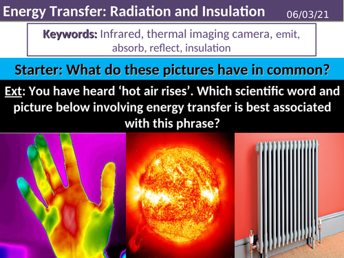 Energy Transfer: Radiation and Insulation | Teaching Resources