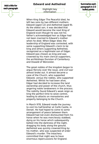 AQA 9-1 Cnut and the North Sea Empire (Migration L6) | Teaching Resources