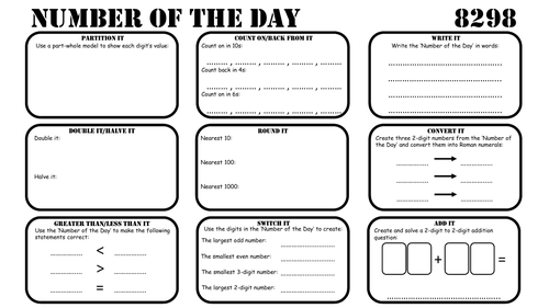 Number of the Day Y3/4 | Teaching Resources