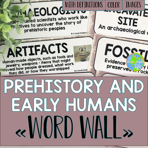 Prehistory and Early Humans Word Wall | Teaching Resources