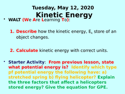 Kinetic Energy PPT- GCSE Physics | Teaching Resources