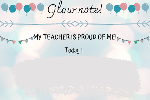 Glow notes | Teaching Resources