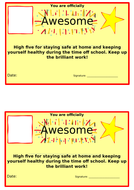 Lockdown home certificate | Teaching Resources