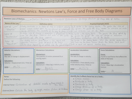 A-Level PE: Newtons Laws / Force / Free Body Diagrams Biomechanics ...
