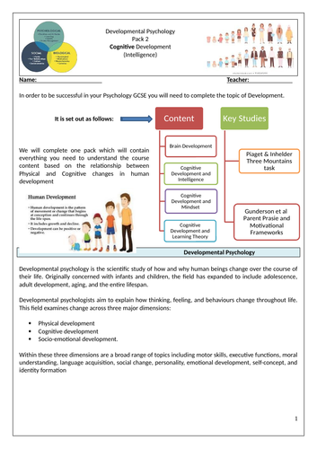 Edexcel GCSE Psychology - Development - Pack 2 - Development ...