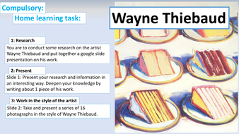 Sweet treats Wayne Thiebaud home learning project | Teaching Resources