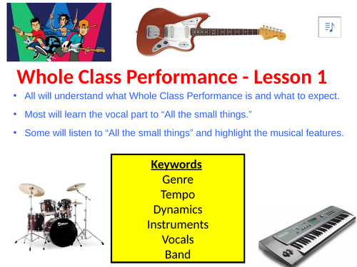 Class Performance - All the Small Things | Teaching Resources