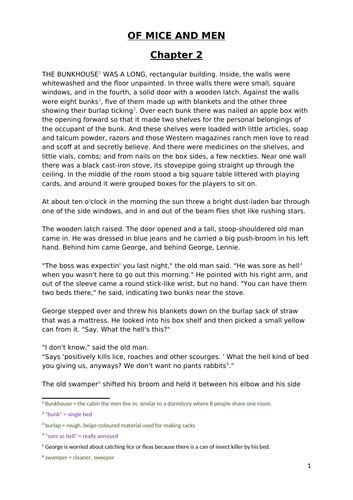 Of Mice and Men workbooks | Teaching Resources