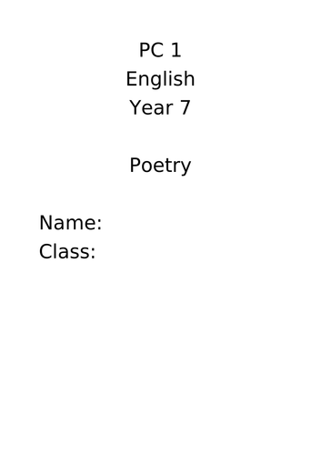 Nature poetry KS3 scheme of work | Teaching Resources