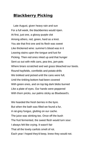 Nature poetry KS3 scheme of work | Teaching Resources