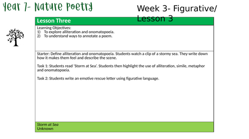 Nature poetry KS3 scheme of work | Teaching Resources