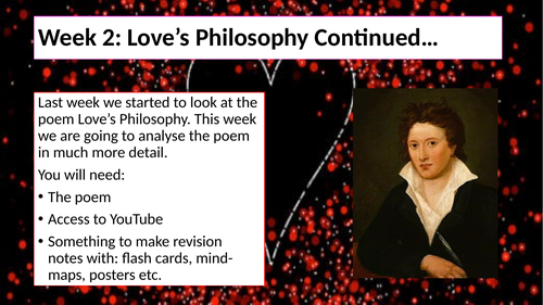 Distance Learning- Love's Philosophy | Teaching Resources