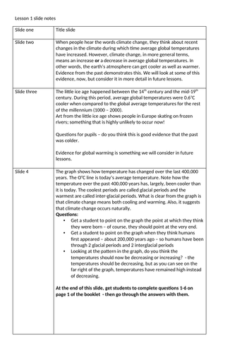 Climate Change | Teaching Resources
