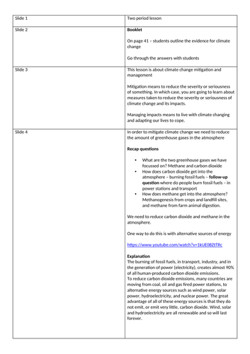 Climate Change | Teaching Resources