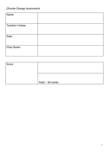 Climate Change | Teaching Resources