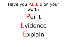 Point, Evidence, Explain Display | Teaching Resources